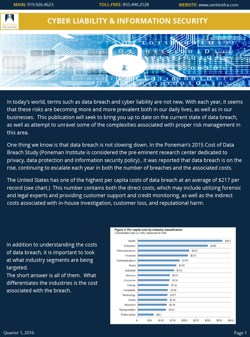 Sentinel Report Simplifies Cyber Liability Issues - Sentinel